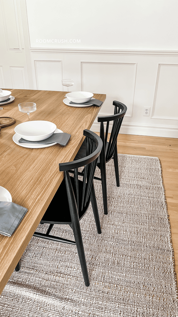 The Correct Dining Room Rug Size For Your Table